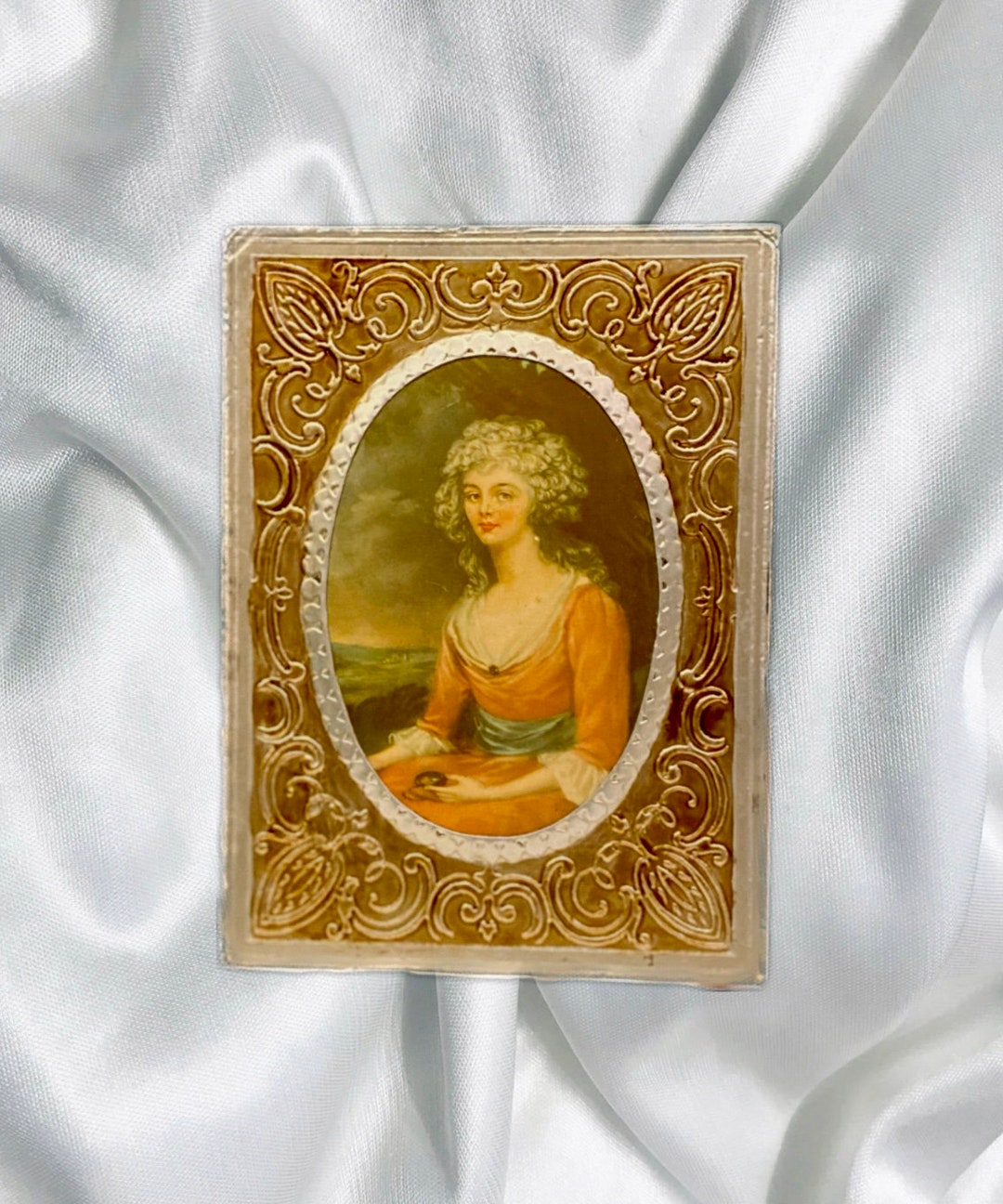 Vintage Tin Frame Portrait - Etsy