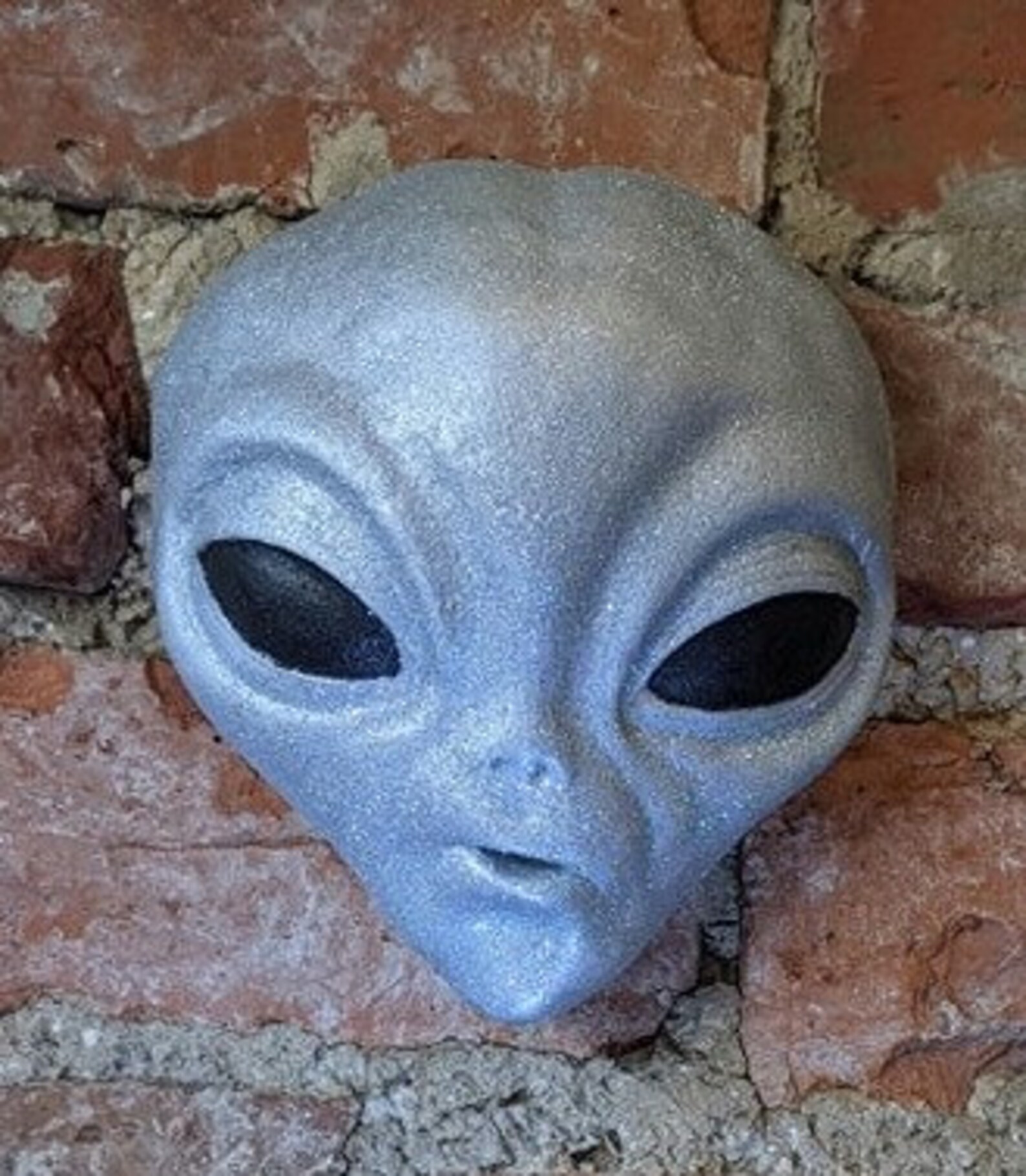 Alien wall plaque Silver Alien Silver Glitter Alien Alien | Etsy