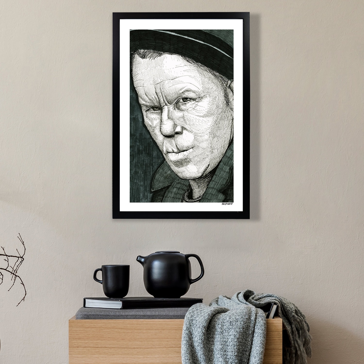 Tom Waits Art Print Pen & Ink Drawing 11x17 - Etsy
