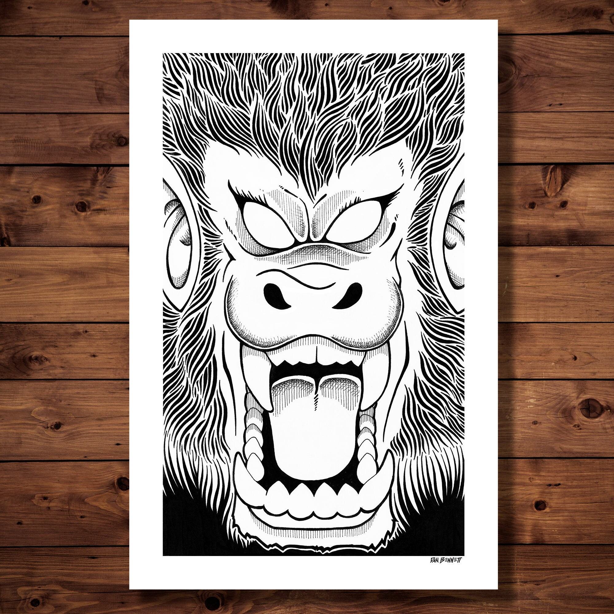 Dragonball Goku Ozaru Great Ape Form Drawing 11x17 - Etsy