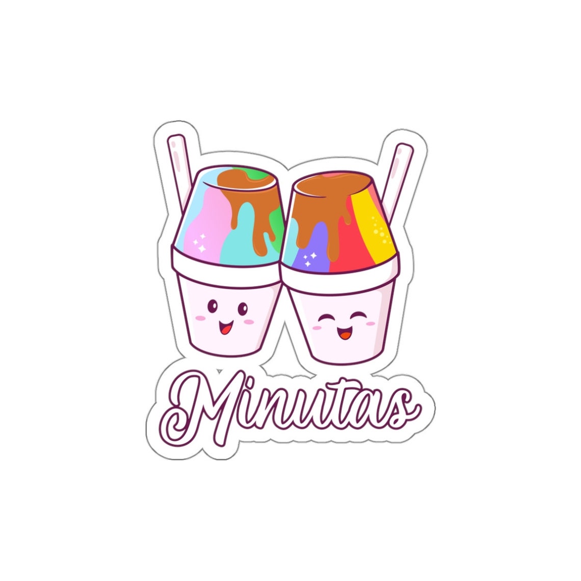 Cute Salvadoran Minutas Die-cut Stickers 3x3 - Etsy