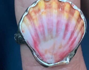 Sunrise Shell Ring - Etsy