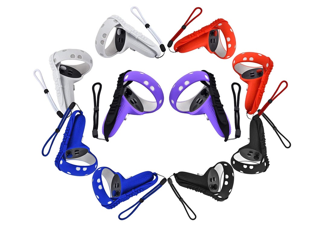 Oculus Quest 2 Controller Covers W/ Overhand Grips and Wrist Straps - Etsy