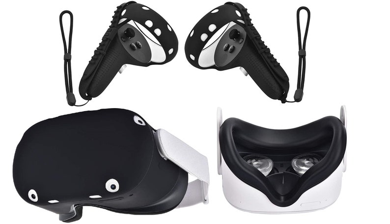 Oculus Quest 2 VR Bundle 3 Piece Controller Covers Headset | Etsy