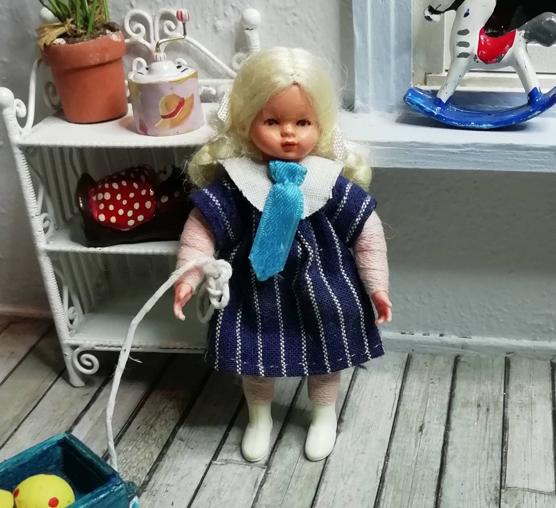 Poppenhuis Pop Caco Vintage Bending Doll Little Girl With - Etsy