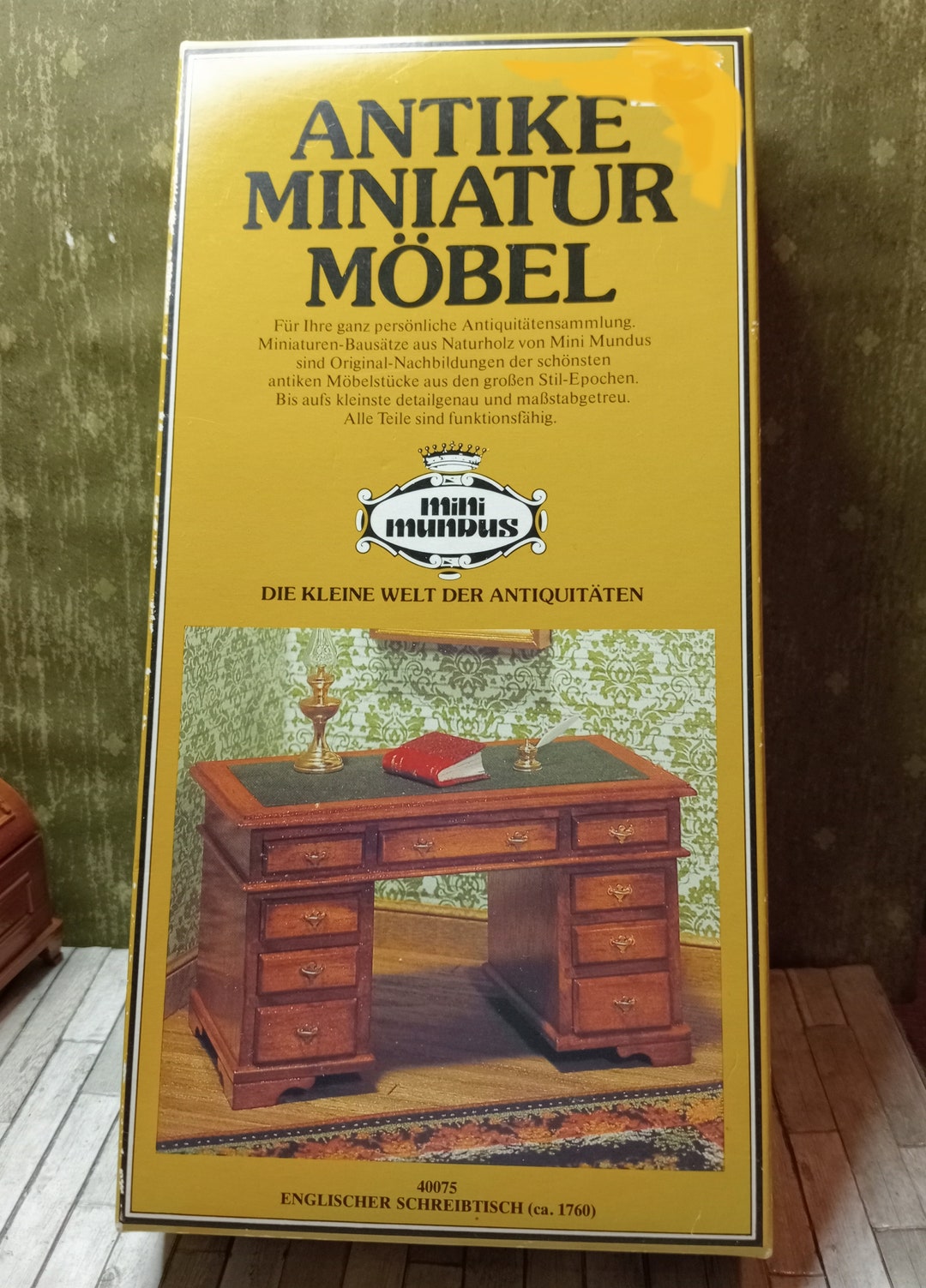Mini Mundus German Kit, English Antique Secretary (1760), Real Leather ...