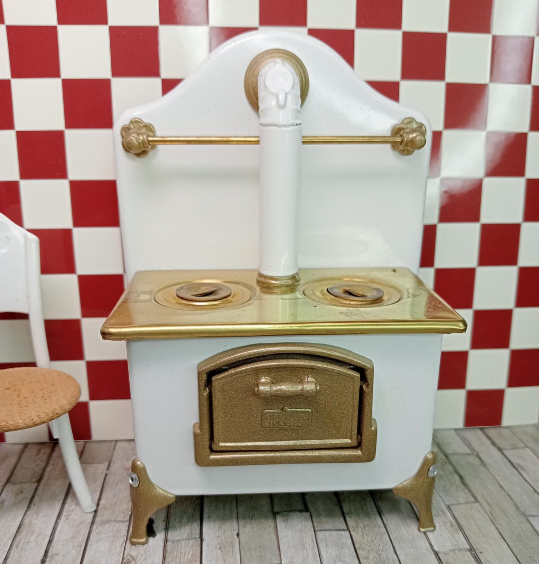 Marianne Modelle/ Dora Kuhn Kitchen Stove White Enameled Metal With ...