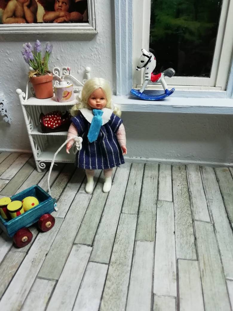 Poppenhuis Pop Caco Vintage Bending Doll Little Girl With - Etsy