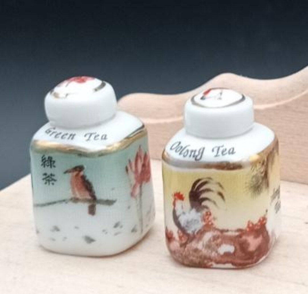 Reutter Porcelain 2 Tea Caddies With Lid, German Dollhouse Miniatures 1 ...