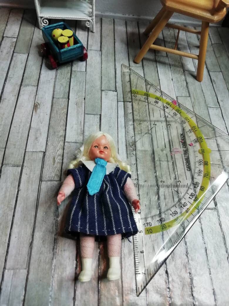 Poppenhuis Pop Caco Vintage Bending Doll Little Girl With - Etsy