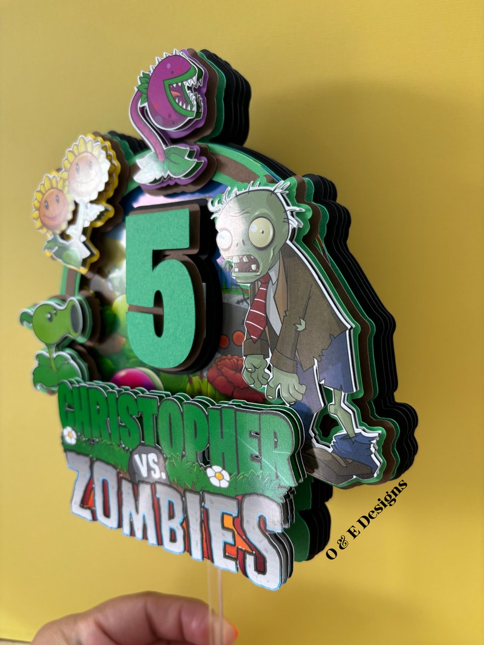 Plants and Zombies Cake Topper, Plants Vs Zombies Birthday Party ...