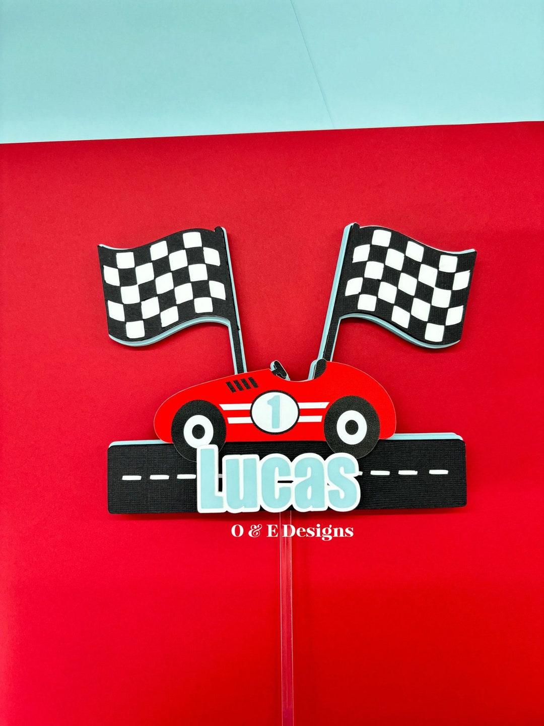 First Race Cake Topper, Race Car Cake Topper, First Birthday Cake ...