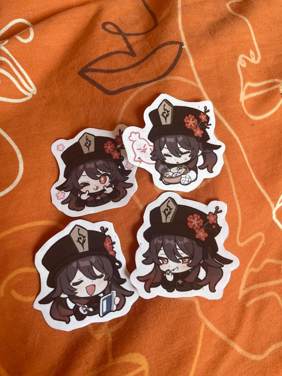 Chibi Hu Tao // Genshin Impact Sticker Pack - Etsy