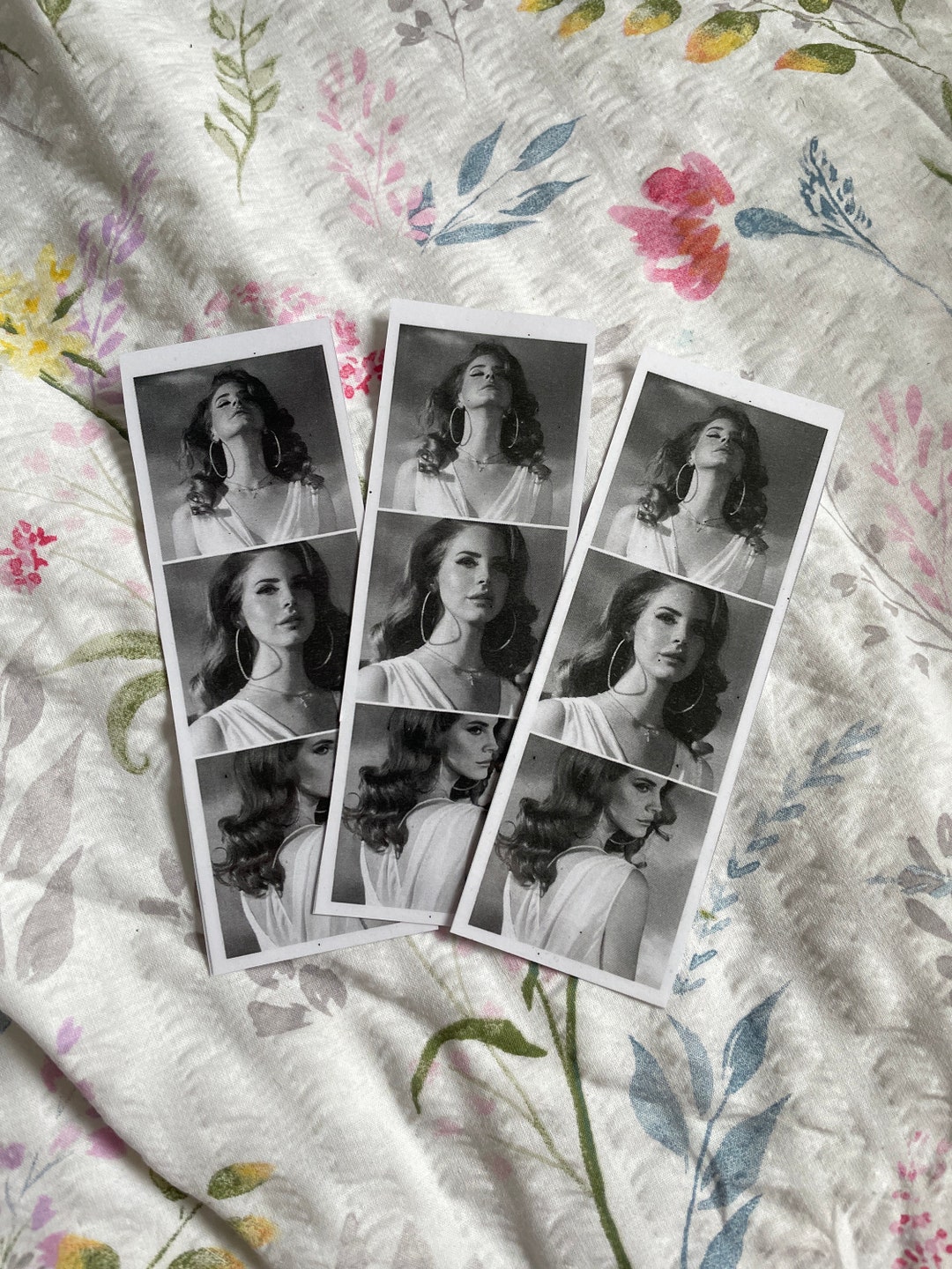 Lana Del Rey Black and White Bookmark// Photo Booth Slip - Etsy