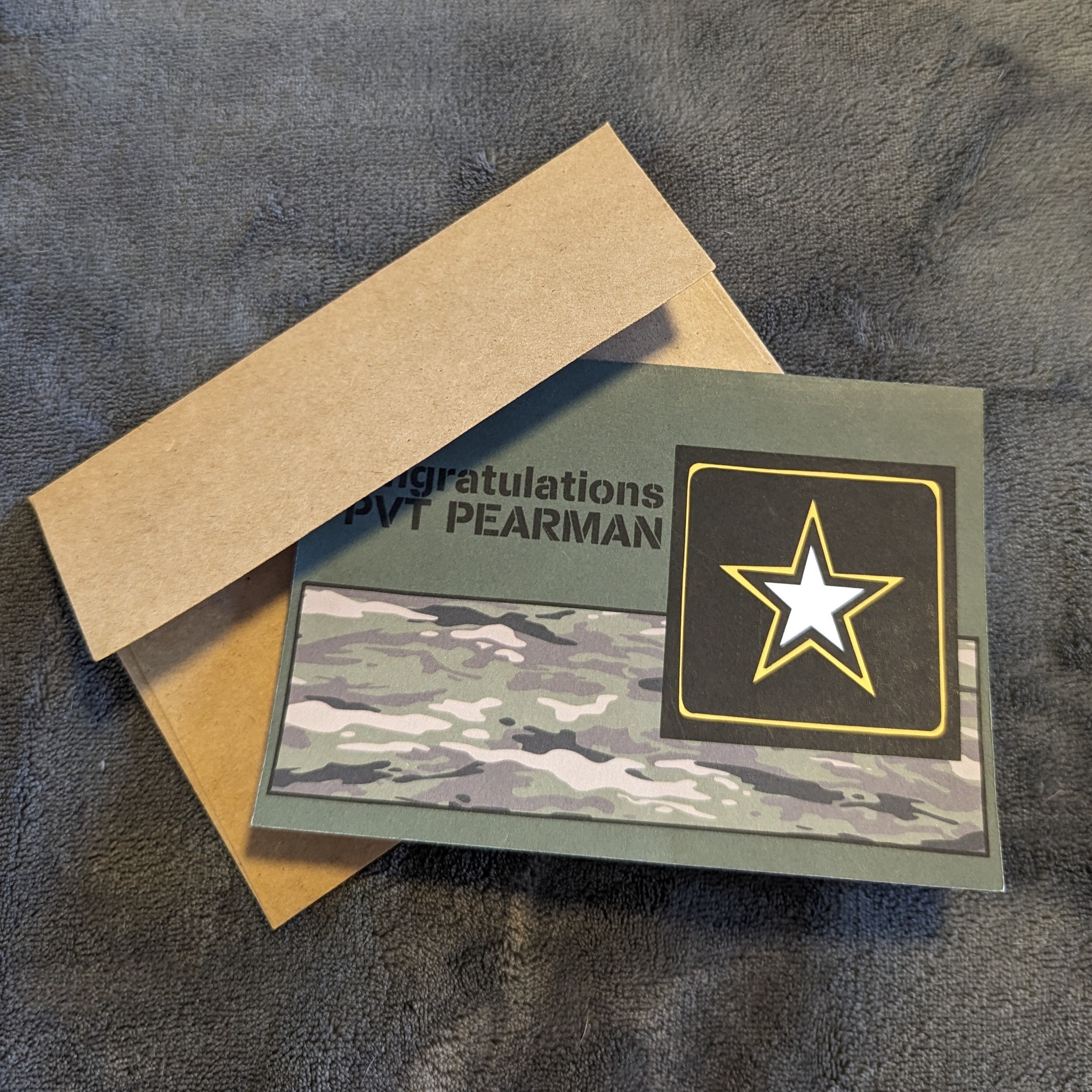 Personalized Soldier Congratulations Greeting Card Army Green - Etsy