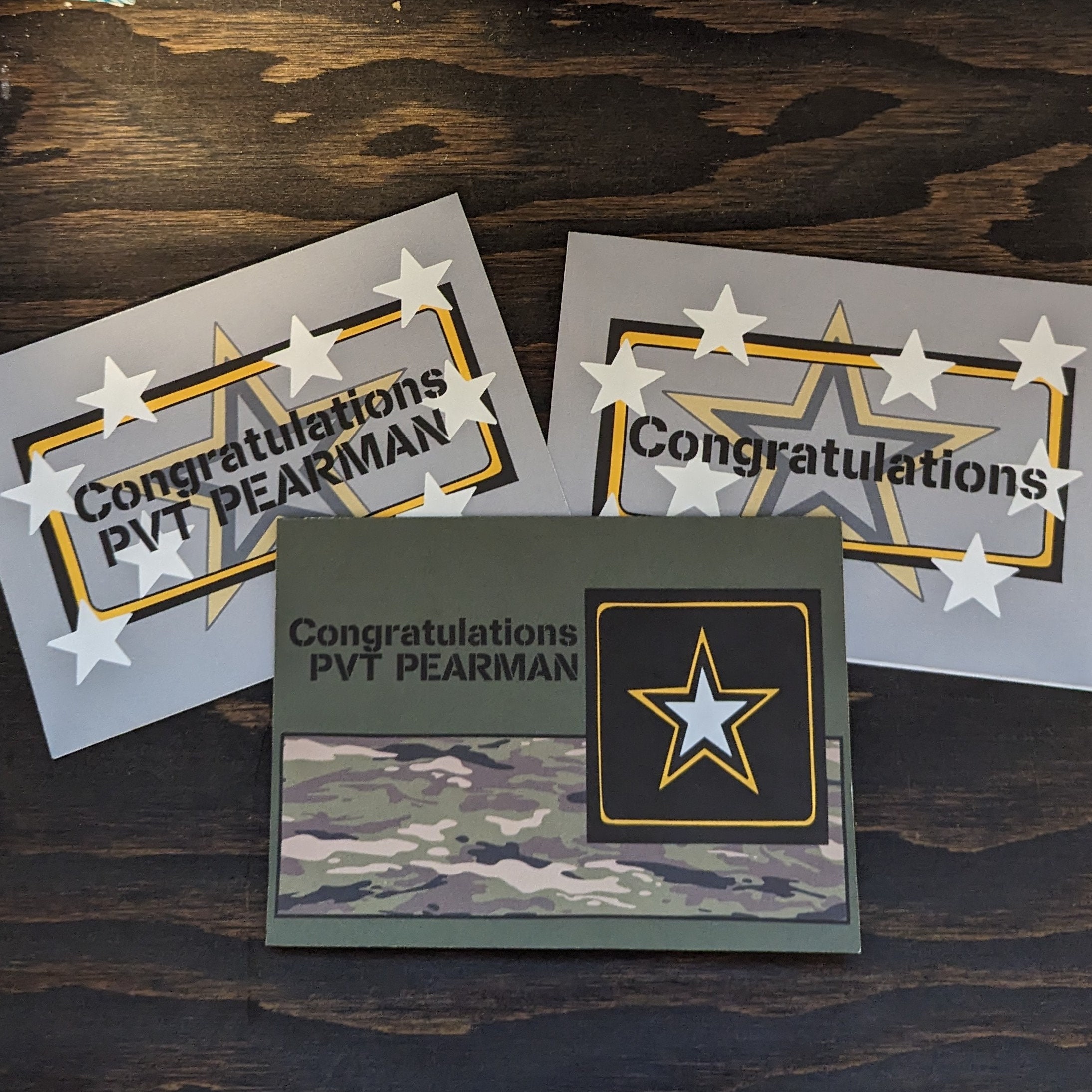 Personalized Soldier Congratulations Greeting Card Army Green - Etsy