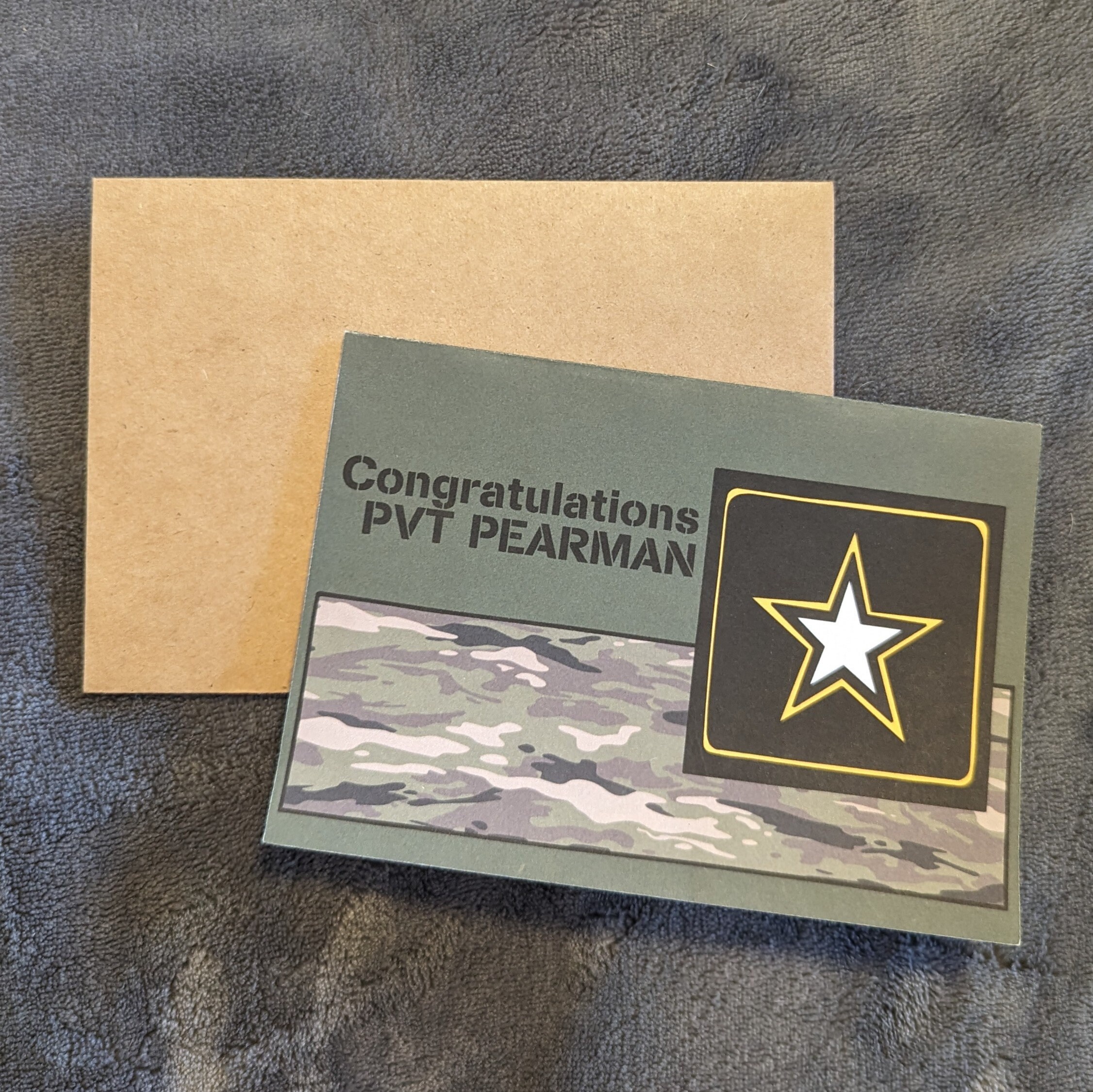 Personalized Soldier Congratulations Greeting Card- Army Green - Etsy