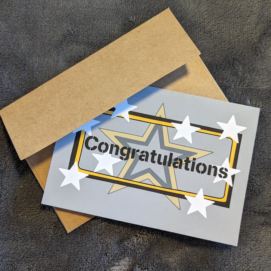 Soldier Congratulations Greeting Card Army Logo and Gray - Etsy