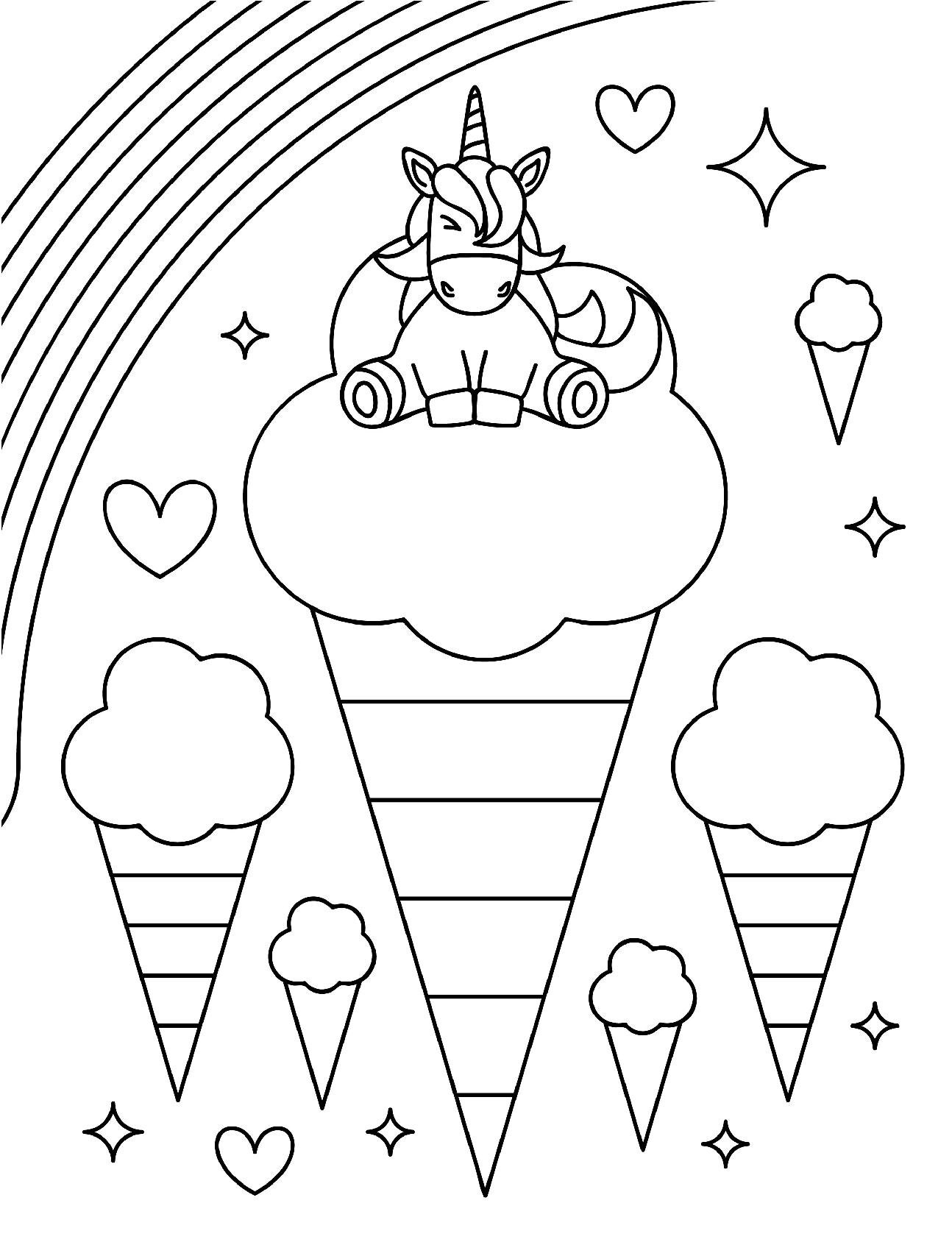 60 Printable SIMPLE Unicorn Coloring Pages - Etsy