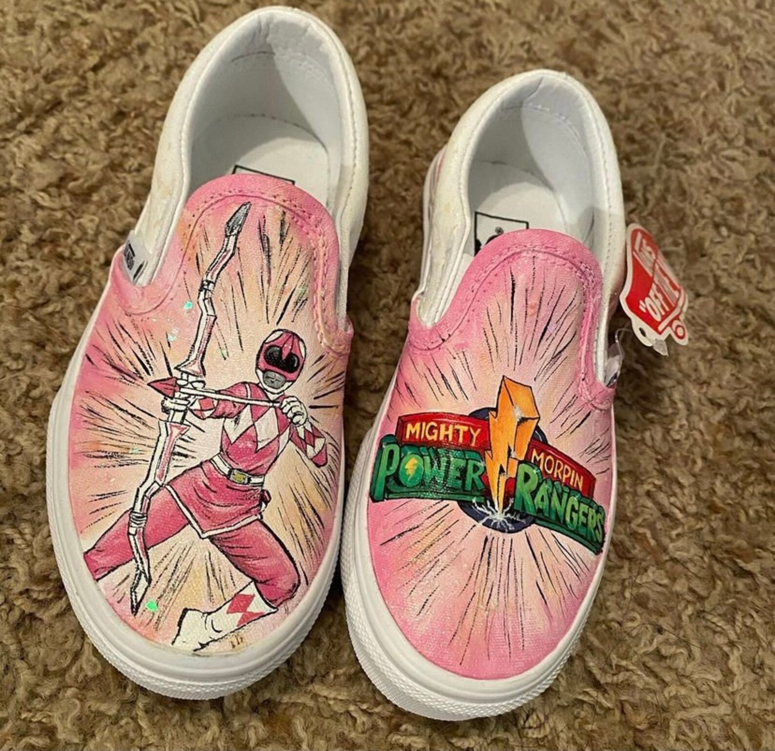 Custom power ranger shoes | Etsy