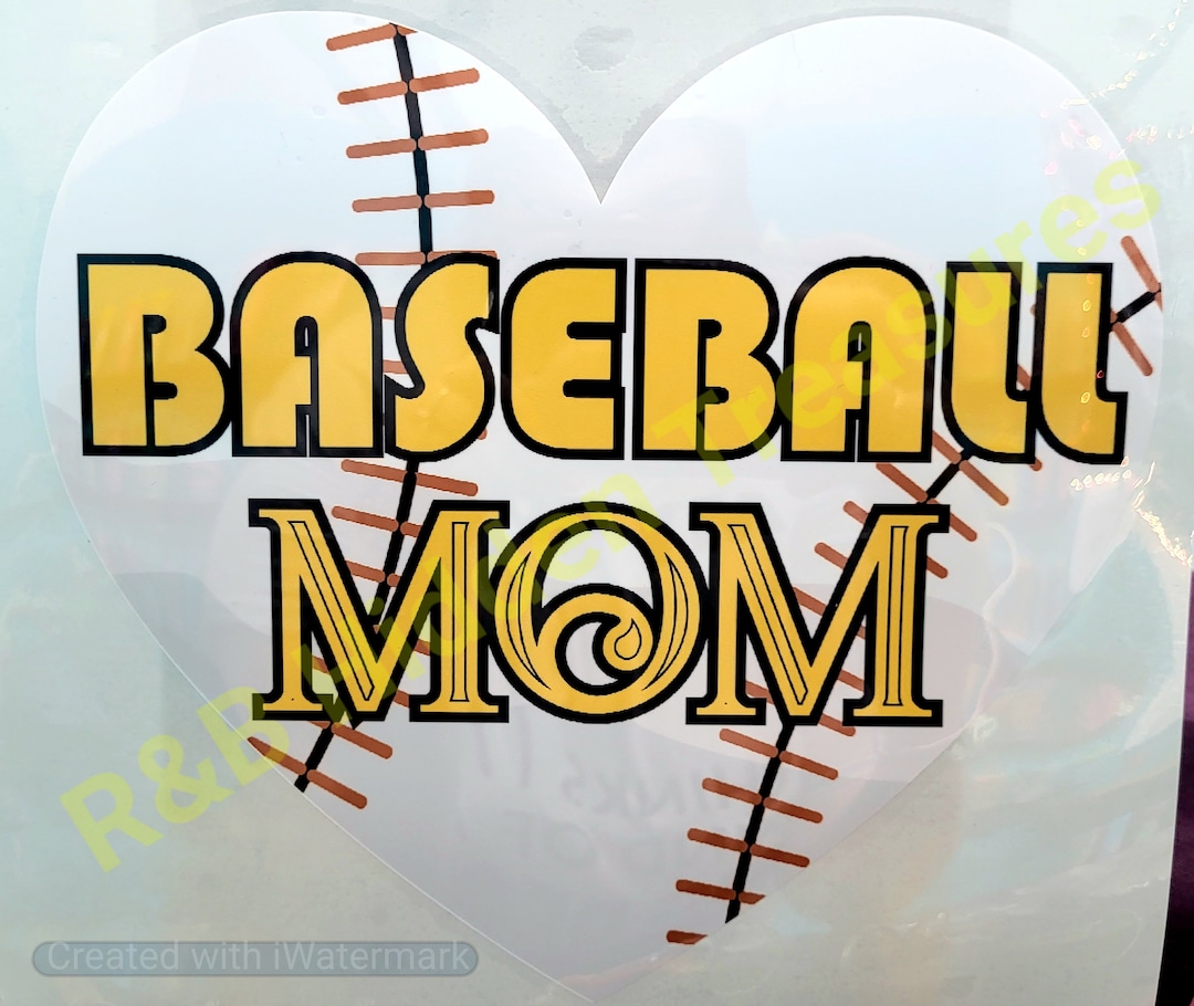 Ready to Press Baseball Mom Heart HTV Print, Ecosolvent Transfer, Mama ...