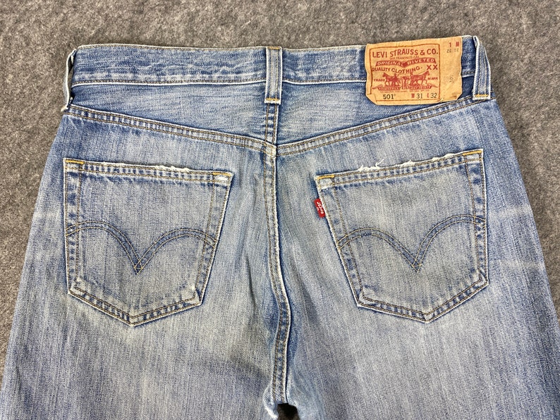 Faded Blue Vintage Levis 501 Jeans 33x30 JN3104 Blue - Etsy