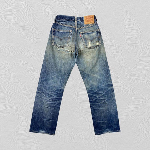 28x27.5 Selvedge Distressed Blue Vintage Levi's 502 Jeans 28x27.5 Selvedge Distressed Blue Vintage Levi's 502 Jeans