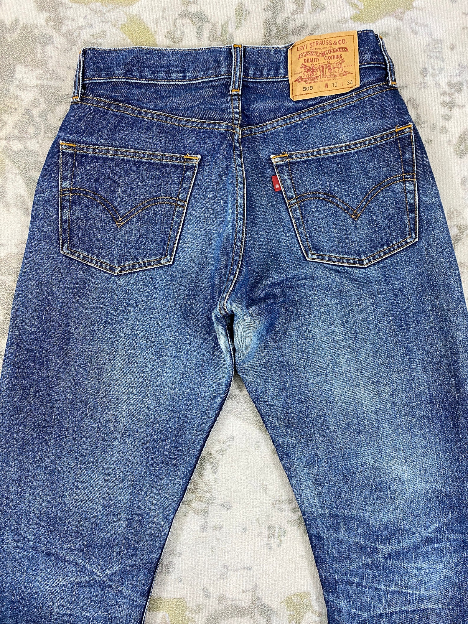 30x30 Distressed Blue Vintage Levi's 509 Jeans Denim JN3599 Blue ...
