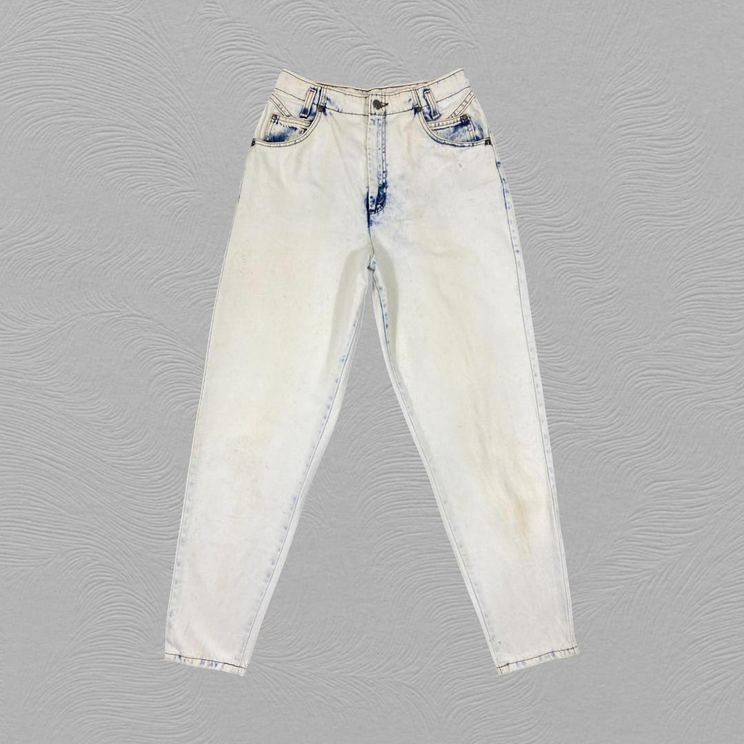 27x29.5 Vintage Levi's Discoloration Denim JN374 Denim Blue Distressed ...