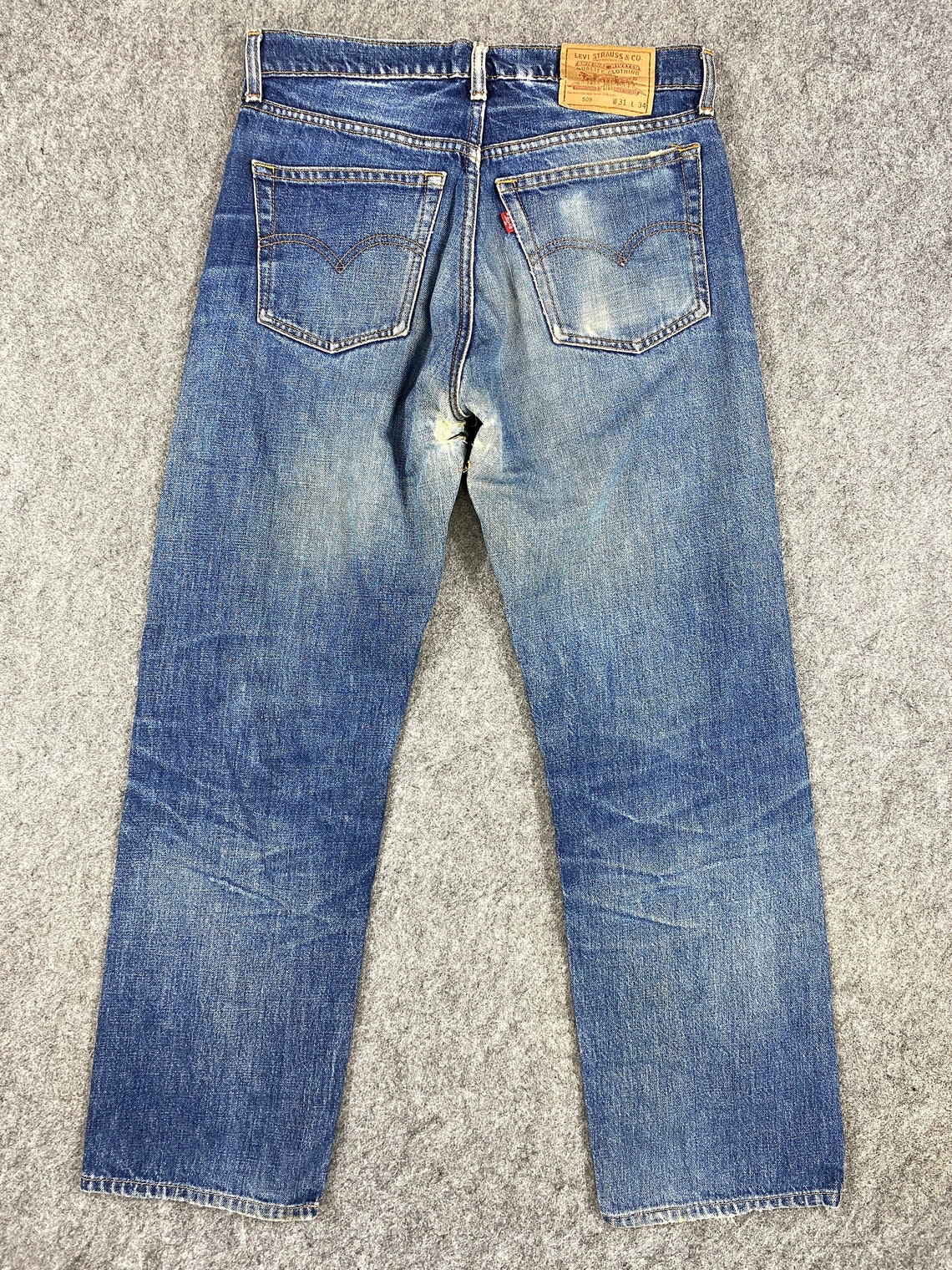 31x29 Vintage Levi's 509 Jeans Blue Distressed Denim Red Tab Faded ...