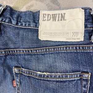 32x31 Distressed Blue Vintage Edwin Jeans Denim- JN3720 Blue Distressed ...