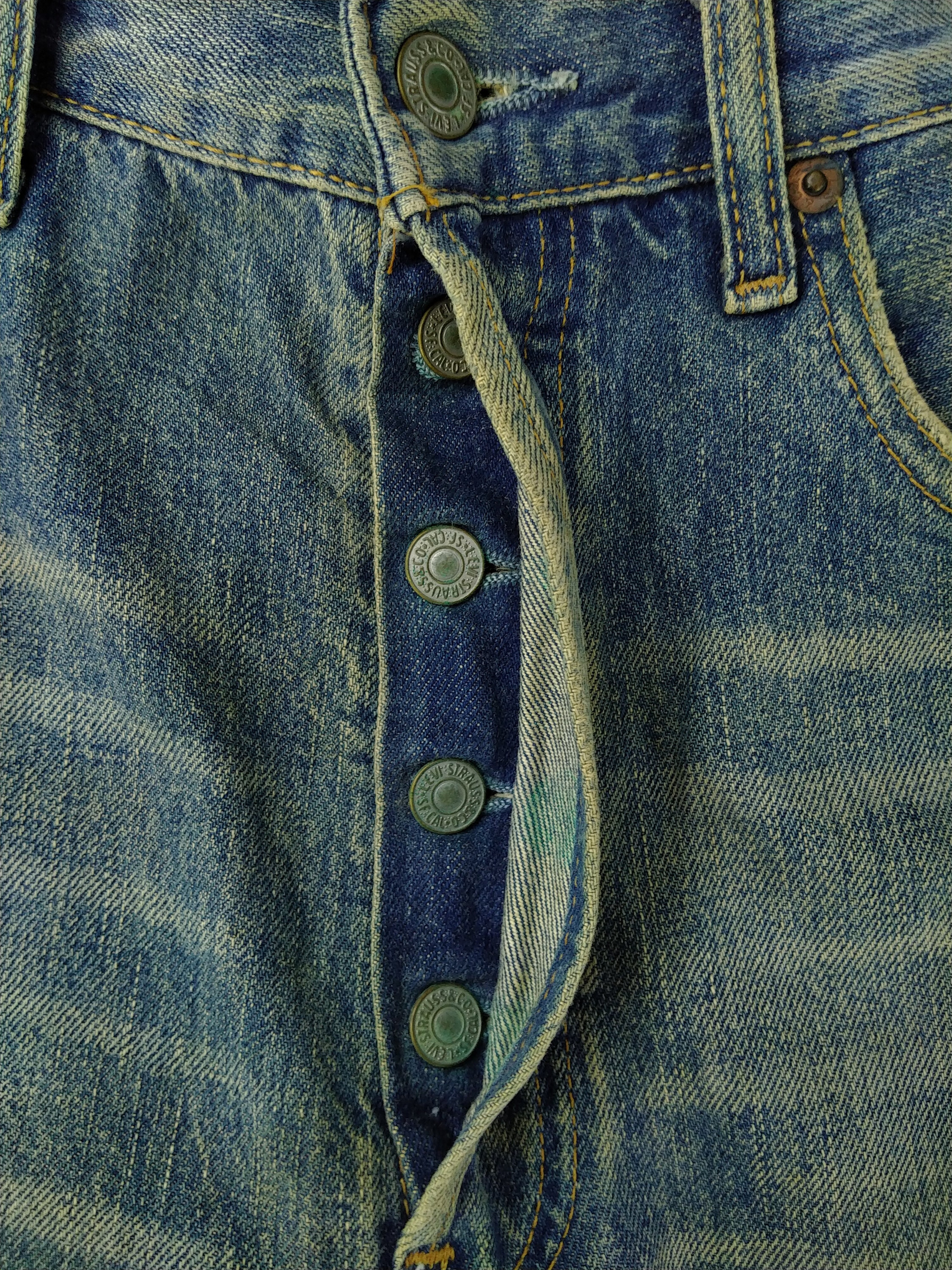 32x27.5 Vintage Levi's 501 Rusty Ripped Denim Red Tab - Etsy