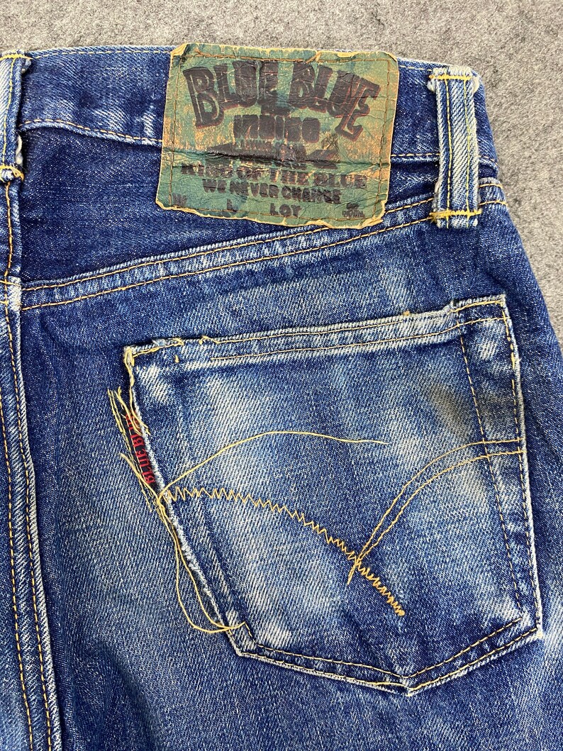 30x28 Selvedge Faded Blue Vintage Blue Blue Jeans JN3379 Blue ...