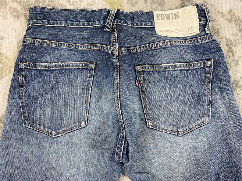 32x31 Distressed Blue Vintage Edwin Jeans Denim- JN3720 Blue Distressed ...