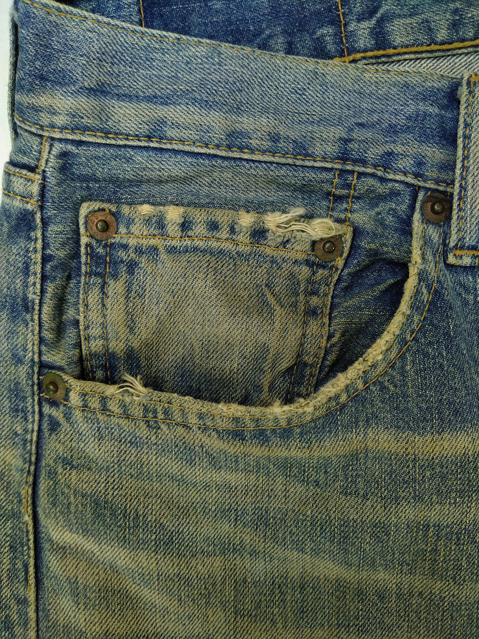 32x27.5 Vintage Levi's 501 Rusty Ripped Denim Red Tab - Etsy