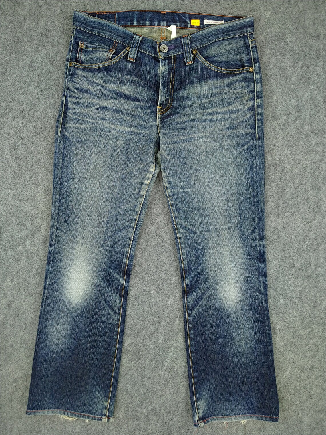 Vintage Levi's 517 Jeans 34x29.5 Whisker Distressed Denim Red Tab Faded ...