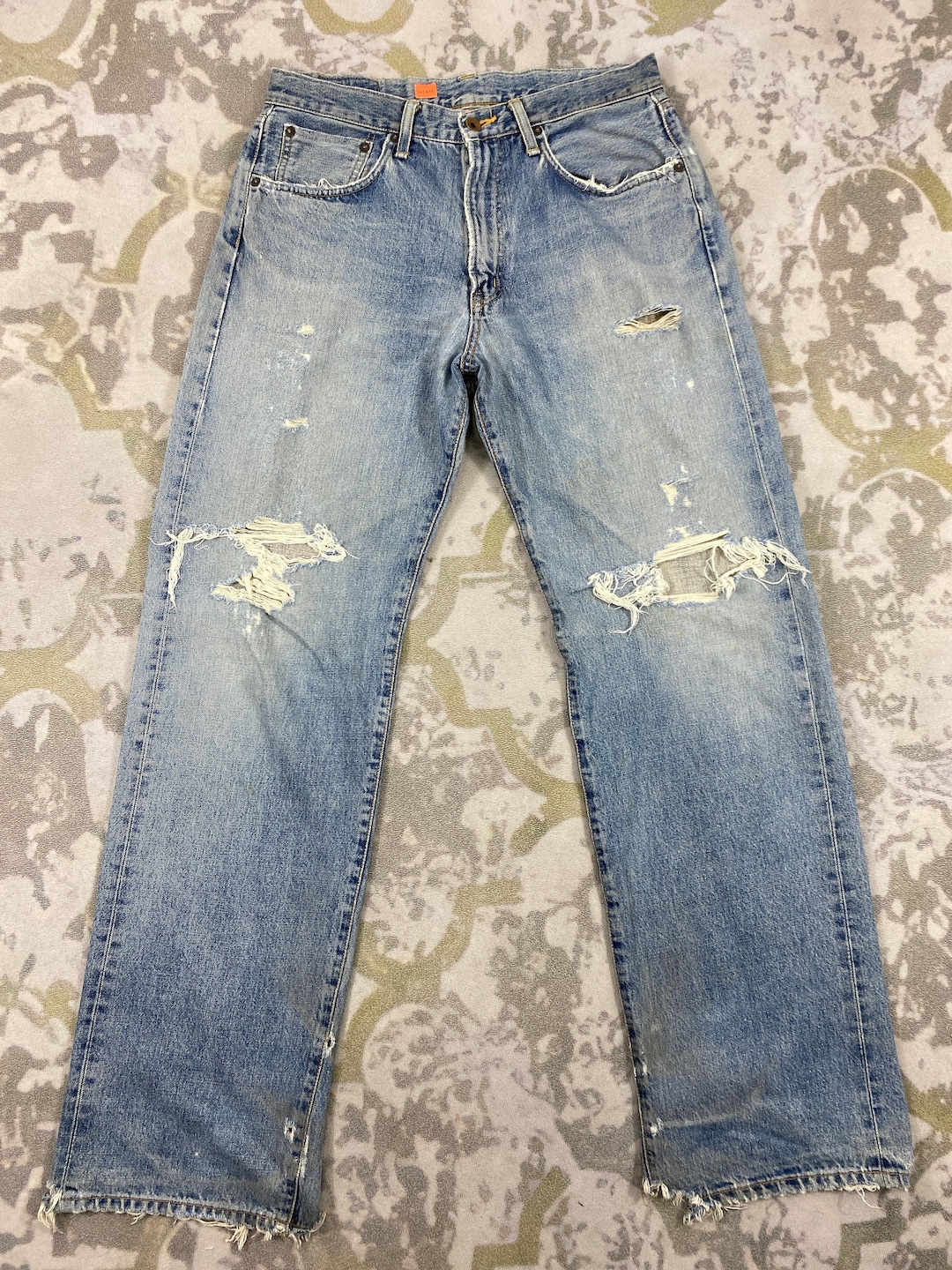 32x33 Selvedge Distressed Blue Vintage Edwin 505 Jeans Denim JN3636 ...