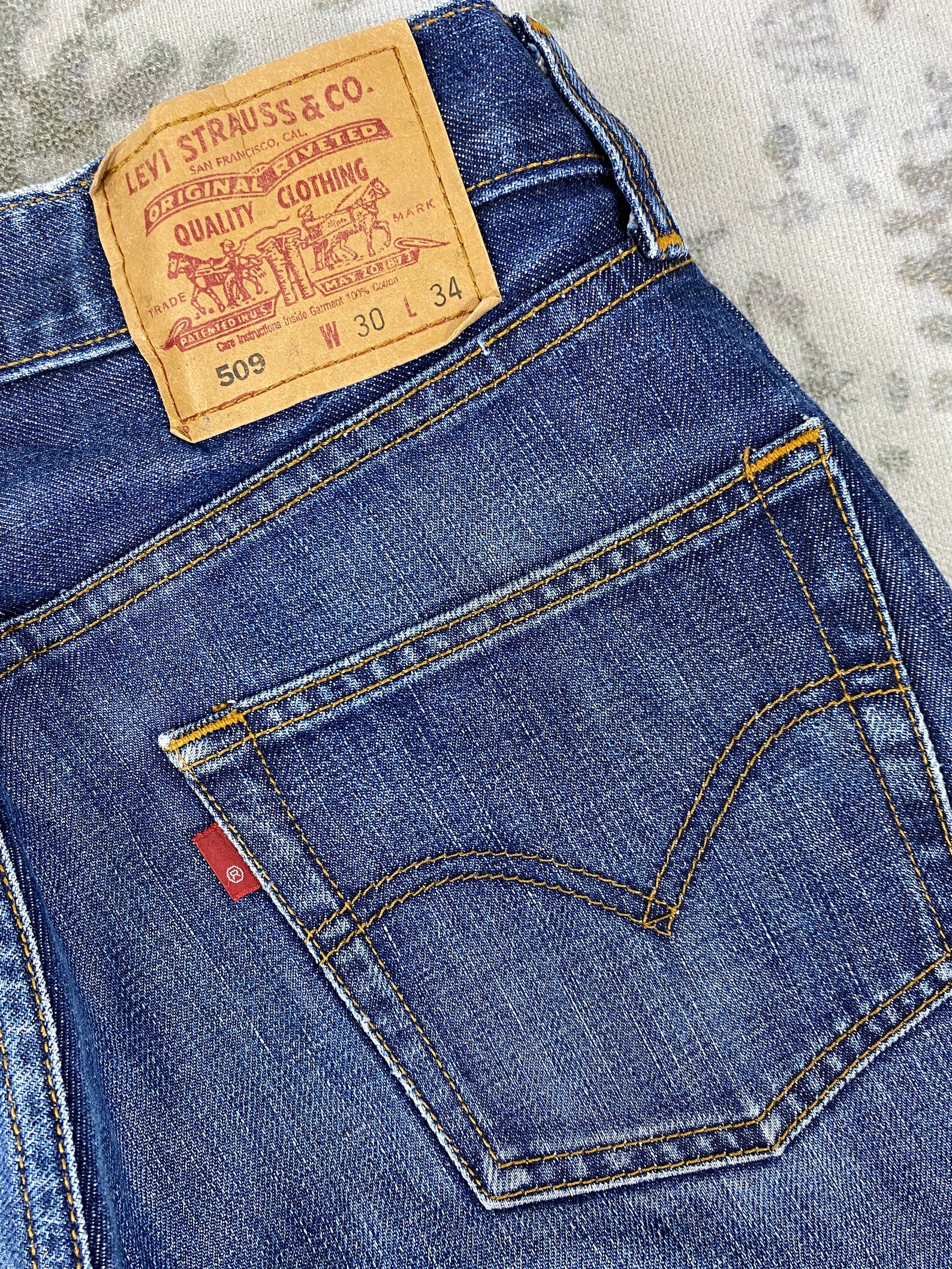 30x30 Distressed Blue Vintage Levi's 509 Jeans Denim JN3599 Blue ...