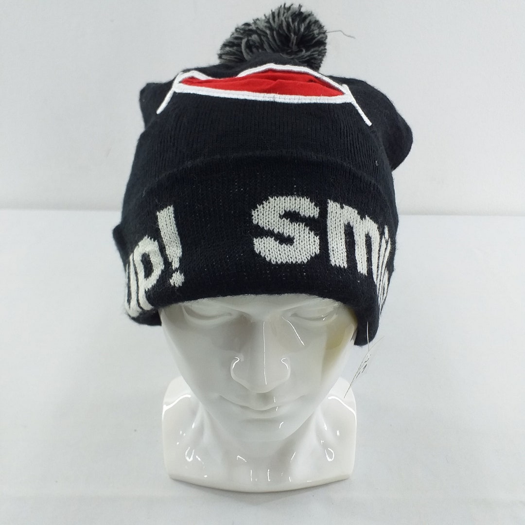 Vintage Smile Emoji Snow Cap Hat Knitted Crochet Hats Beanie Knit ...