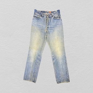 Vtg Levi 501 Acid Bleach Wash-repaired-rips Made in USA 28”w Vtg Levi 501 Acid Bleach Wash-repaired-rips Made in USA 28”w