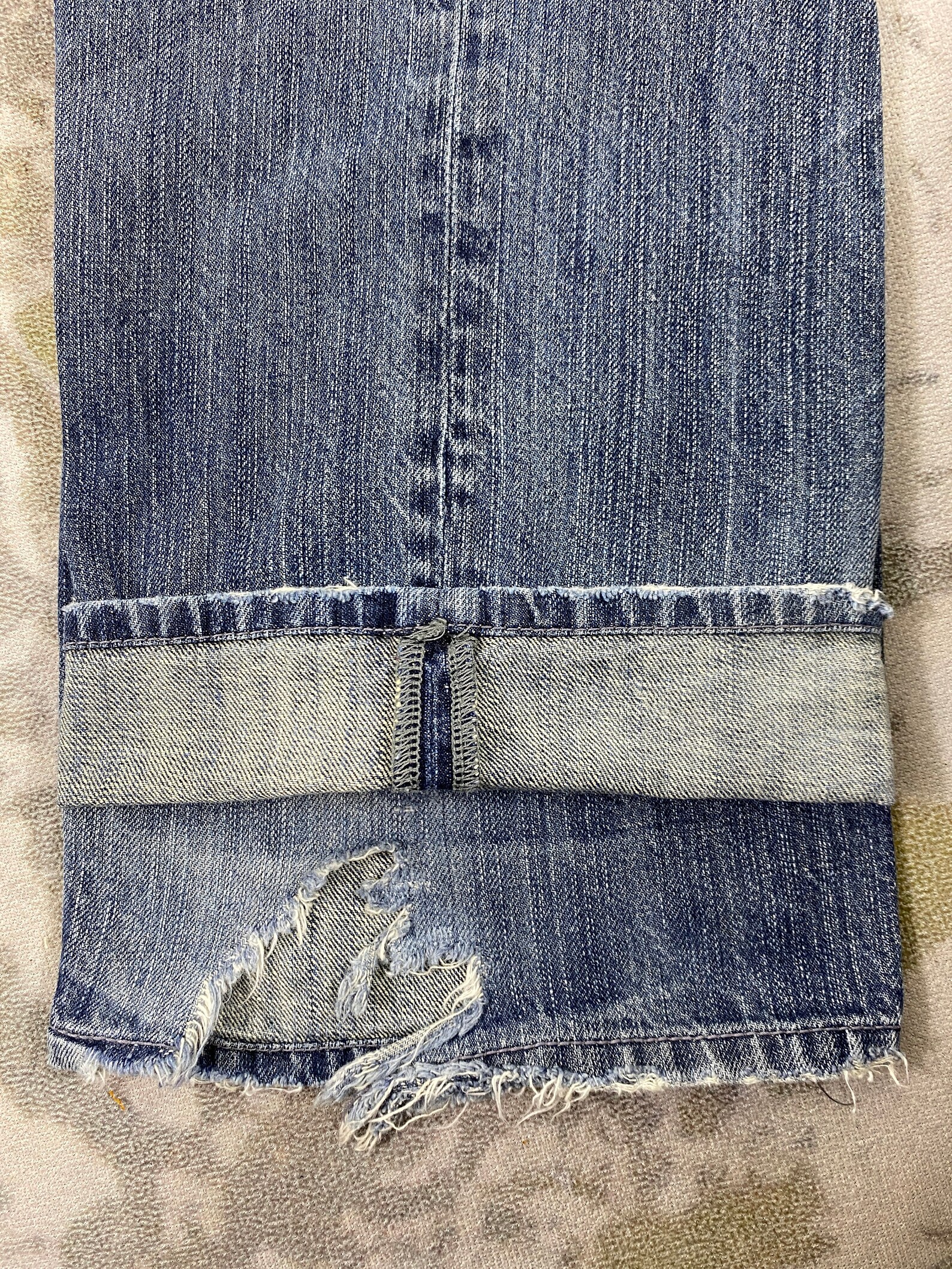 37x31.5 Distressed Blue Vintage Japanese Jeans Denim JN3640 Blue ...