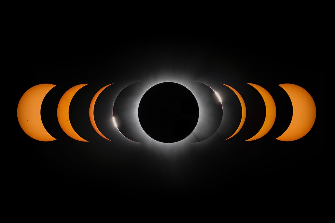 2024 Total Solar Eclipse Totality Mosaic, High-res Photo Digital ...