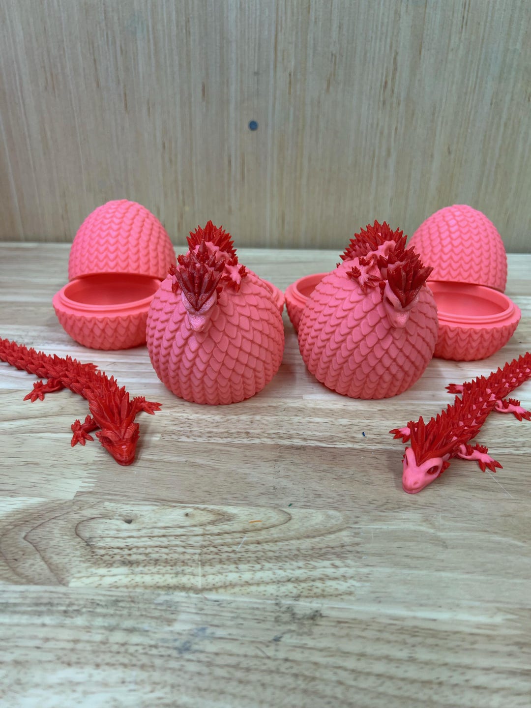 3D Printed Crystal Dragon & Egg Set - Etsy