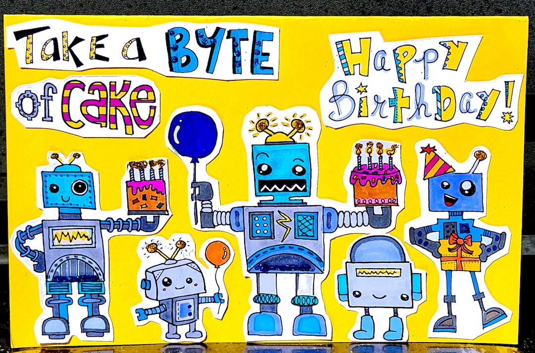 Hand-drawn, Handmade Pop-up Hand-colored Custom Pop-up Birthday Card ...