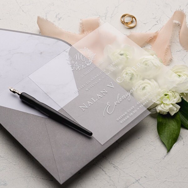 Transparent Wedding Invitation - Etsy