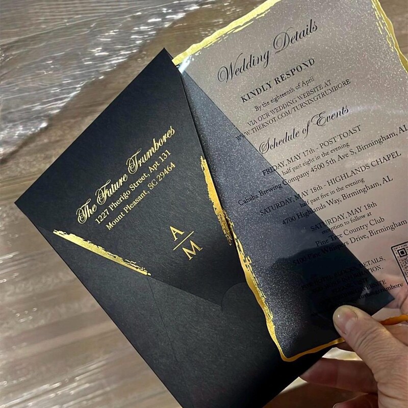 Transparent Wedding Invitation - Etsy