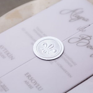 Translucent Vellum Paper Coated White Wedding Invitation Suite and ...