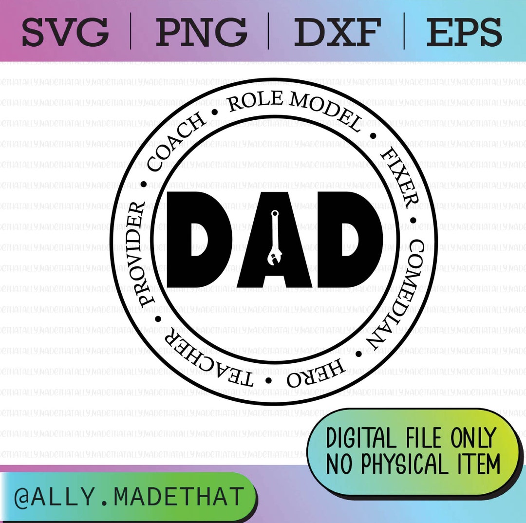 Dad Svg, Dad Svg Cut Files, Dad Gift, Dad Svg for Shirt, for Dad Svg ...