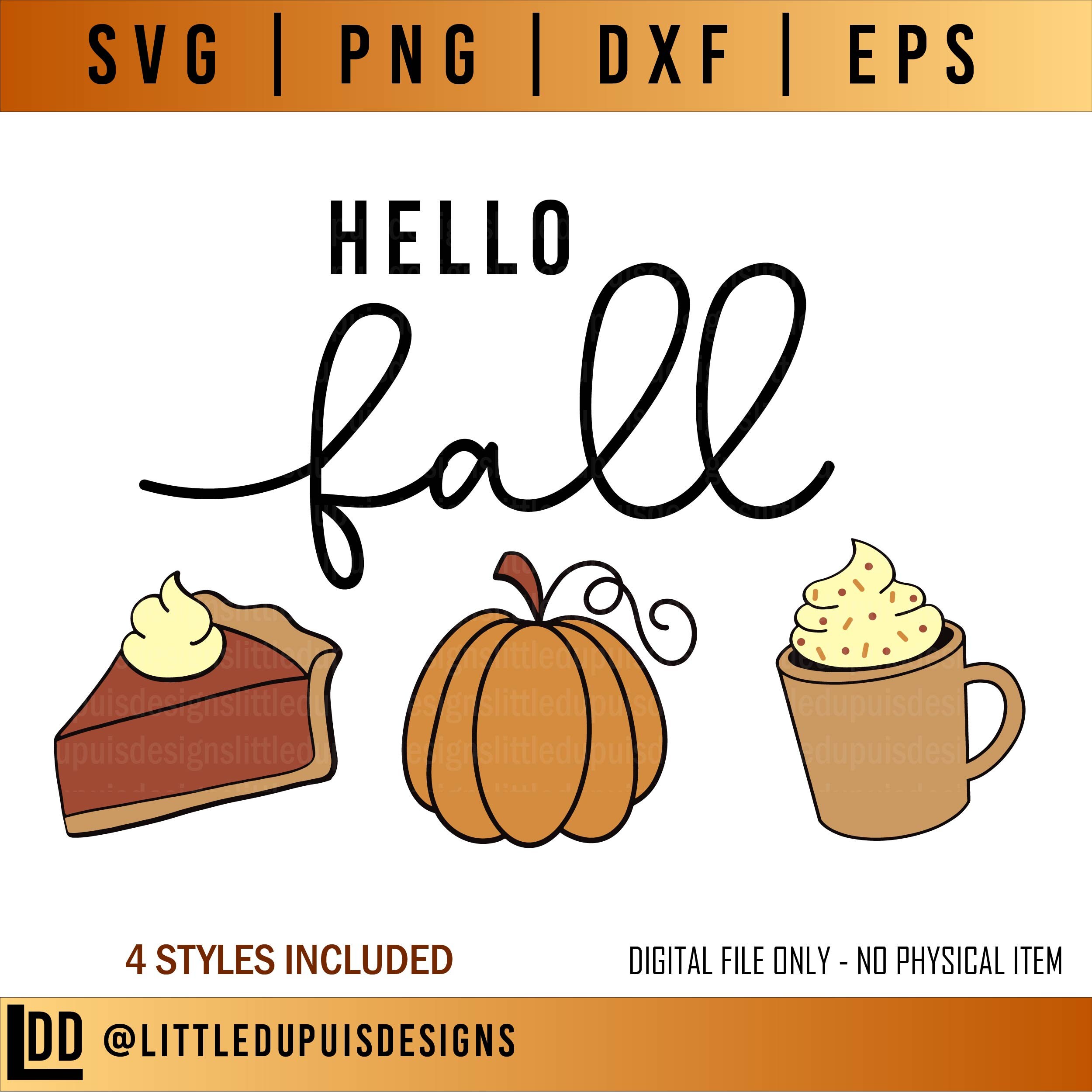 Hello fall svg hello autumn svg fall svg bundle fall svg | Etsy