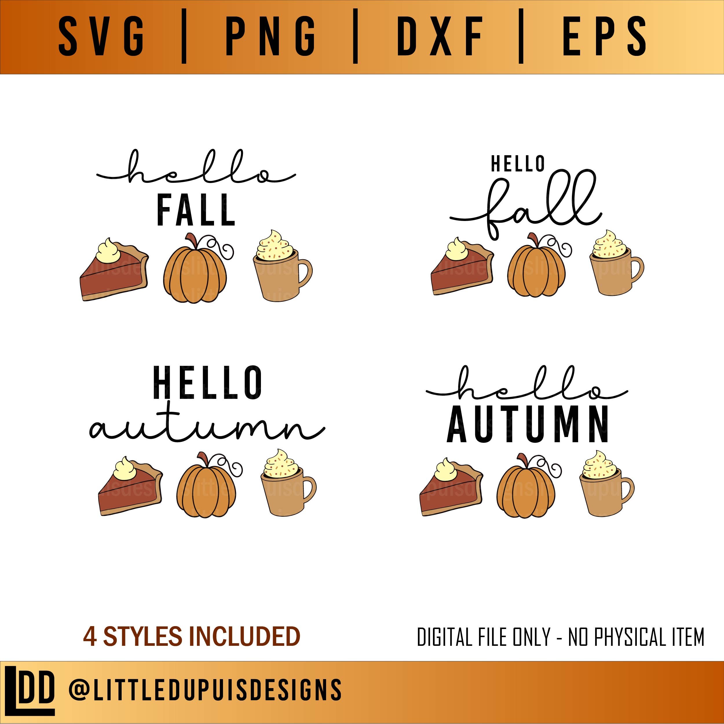 Hello Fall Svg Hello Autumn Svg Fall Svg Bundle Fall Svg - Etsy